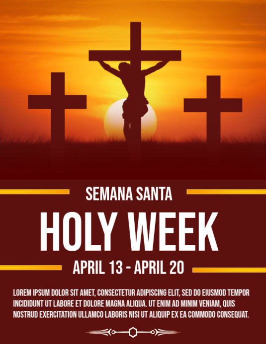 Red Professional Holy Week Flyer Template | PosterMyWall