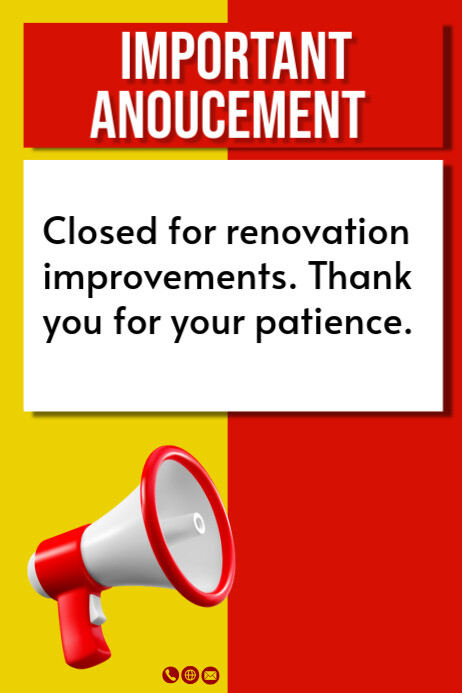Copy of Red Professional Important Announcement Poster | PosterMyWall
