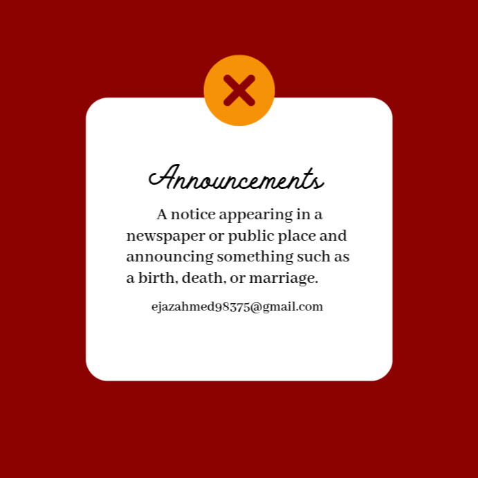 Red Professional Important Reminder Instagram Post Template | PosterMyWall