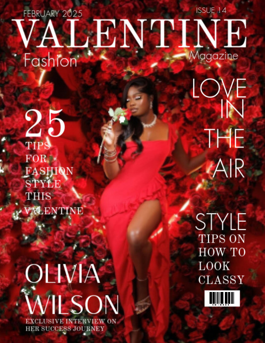 Red Professional Magazine Cover Model Flyer (us Letter) Template ...