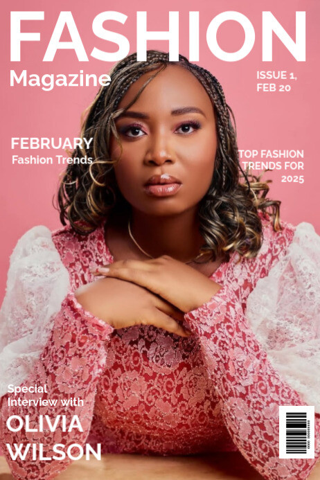 Red Professional Magazine Cover Model Poster Templat | PosterMyWall