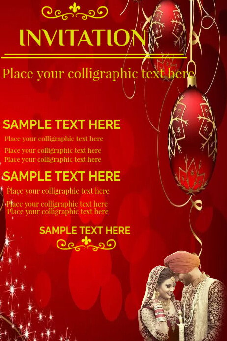 Red Professional Marriage Poster Template | PosterMyWall