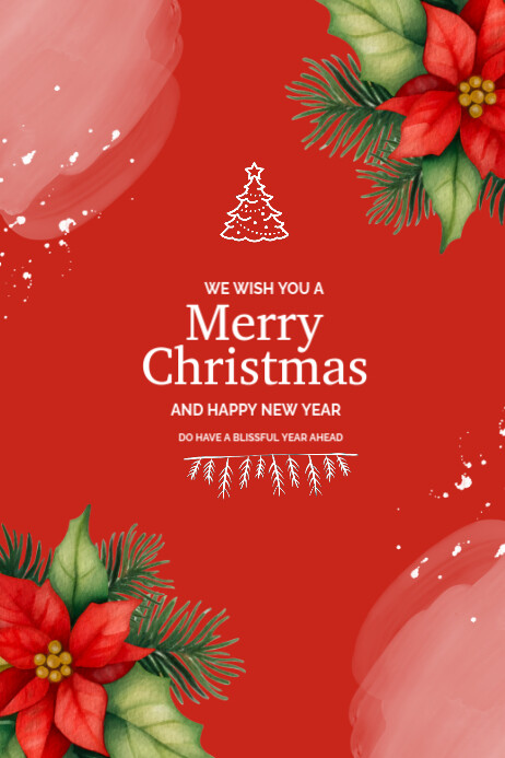 Red Professional Merry Christmas Background Poster Template | PosterMyWall