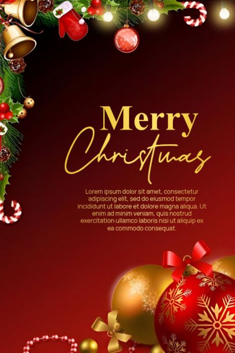 Red Professional Merry Christmas Poster Template | PosterMyWall