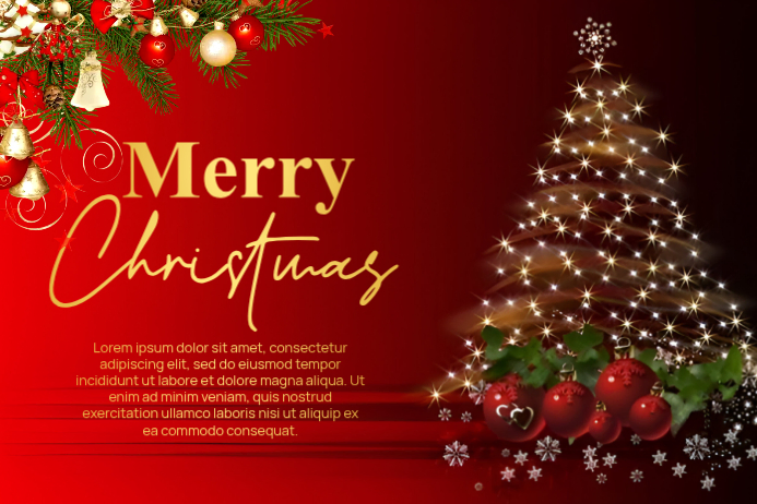 Red Professional Merry Christmas Poster Template | PosterMyWall