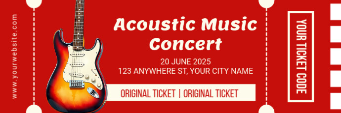 Modèle Red Professional Music Concert Twitter Banner | PosterMyWall