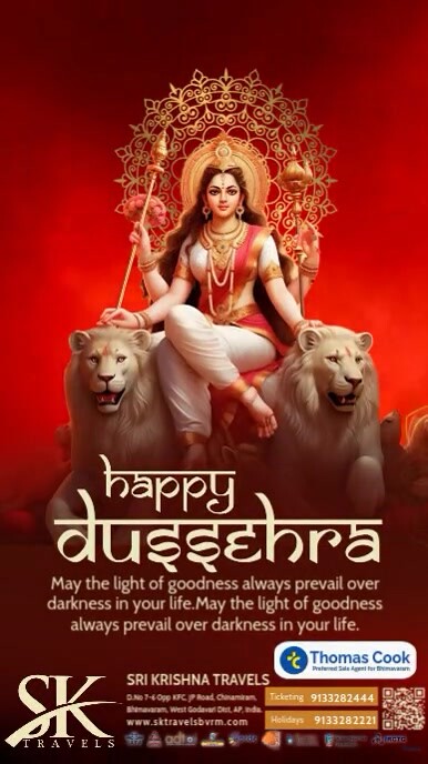 Copy of Red Professional Navaratri, Durga Puja, Dussehra, Vijayadashami ...