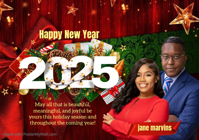 Red Professional New Year A2 Template | PosterMyWall