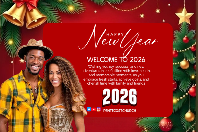 Red Professional New Year Flyers Poster Template | PosterMyWall