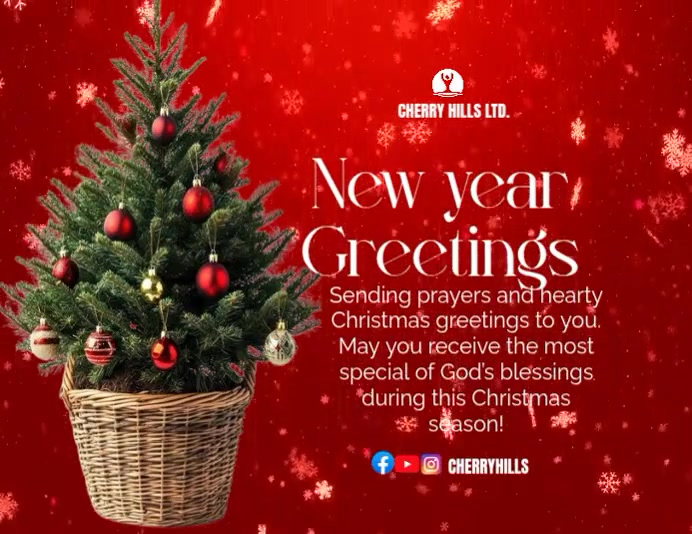 Plantilla de Red Professional New Year Greetings Flyer (us Letter ...