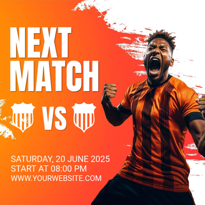 Copy of Red Professional Next Match Instagram Post | PosterMyWall