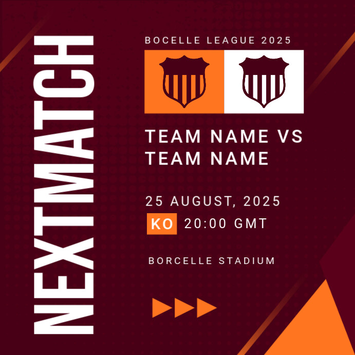 Red Professional Next Match Instagram Post Template | PosterMyWall