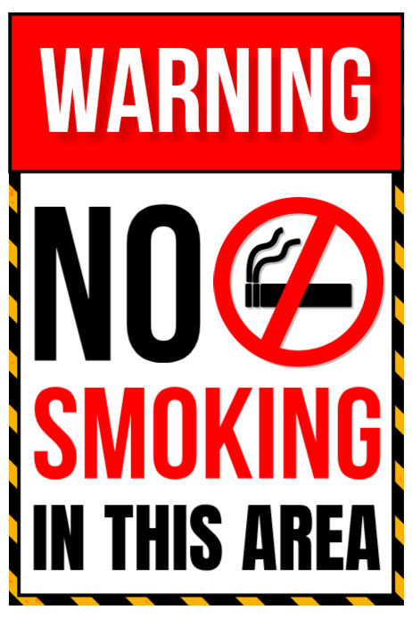 Red Professional No Smoking Sign Template | PosterMyWall