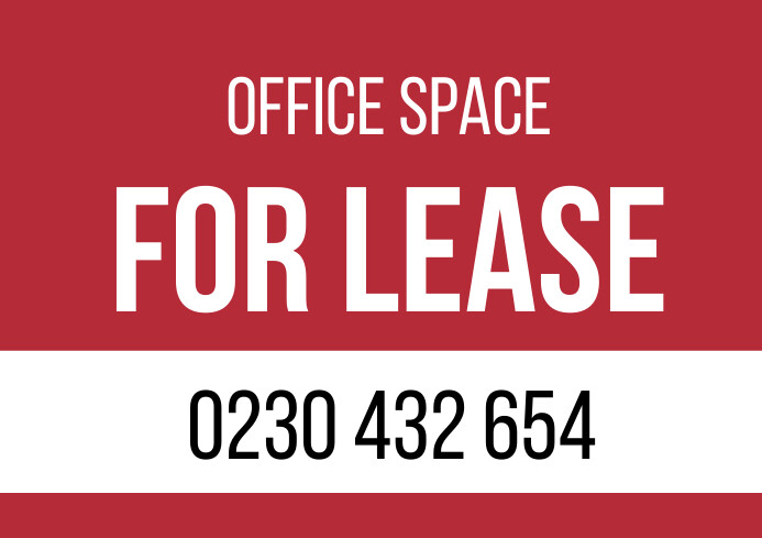 Copy of Red Professional Office Space A4 | PosterMyWall