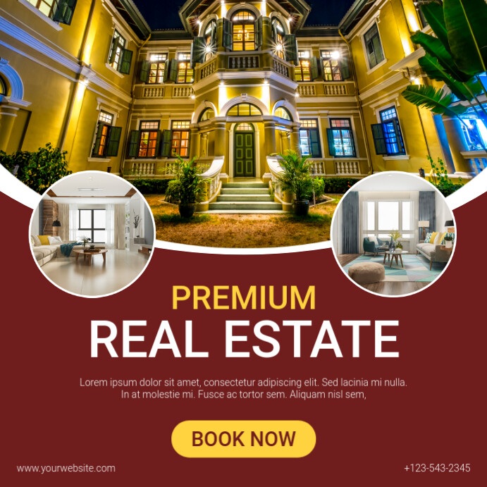 Copy of Red Professional Real Estate Instagram Post | PosterMyWall