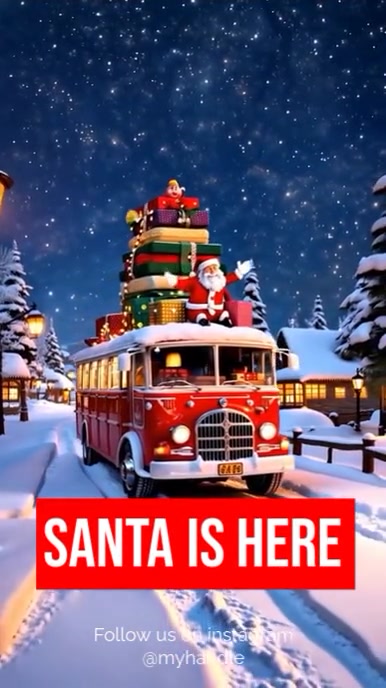 Red Professional Santa Claus Design Instagram Reel Template | PosterMyWall