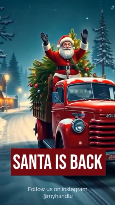 Red Professional Santa Claus Design Instagram Reel Template | PosterMyWall