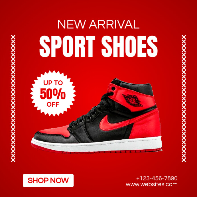 Copy of Red Professional Shoe Sale Ads Instagram Post | PosterMyWall