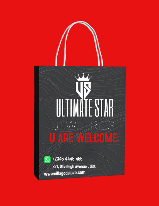 Red Professional Shopping Bag Mockup Flyer ( Template | PosterMyWall