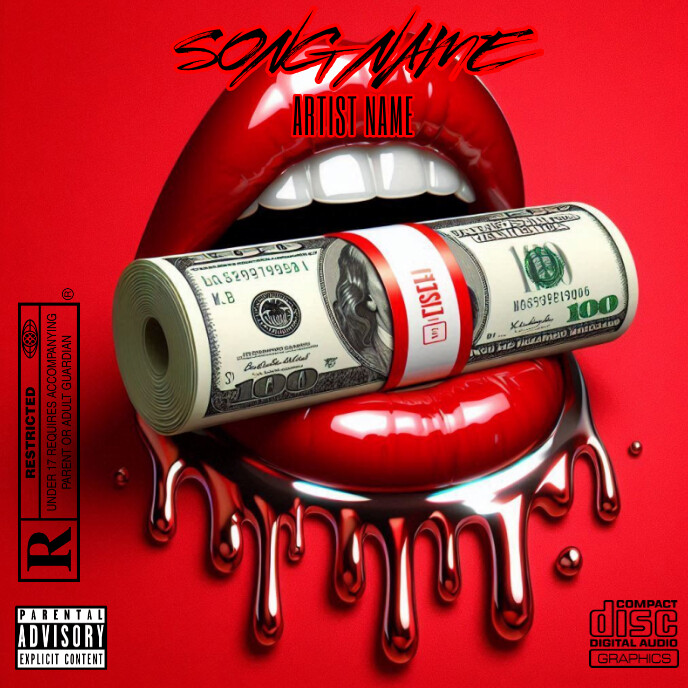 Red Professional Song Name Album Cover Template | PosterMyWall