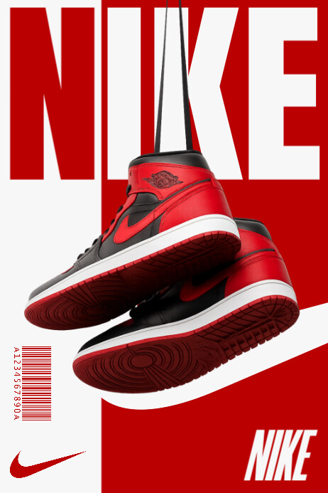 Red Professional Sport Shoe Poster Template | PosterMyWall
