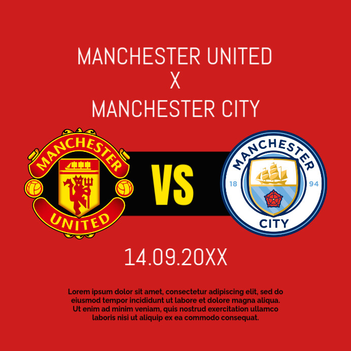 Plantilla de Red Professional Sports Game Fixture Instagram Post ...