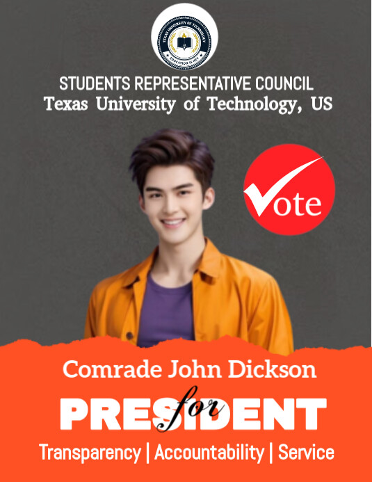 Red Professional Students Election Poster And Students Election Flyer ...