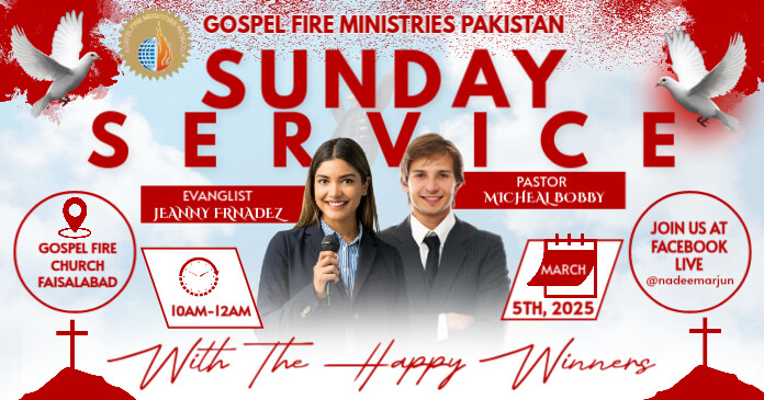 Copy of Red Professional Sunday Service Facebook Shared Image ...