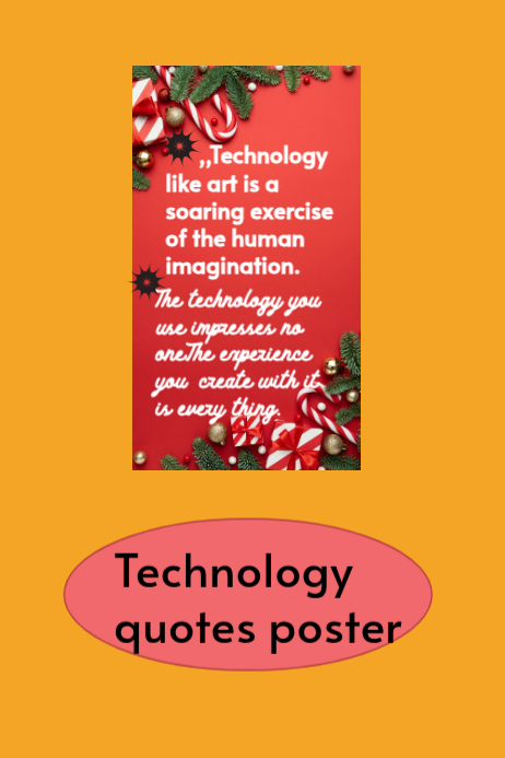 Red Professional Technology Importance Quotes Poster Poster Template ...