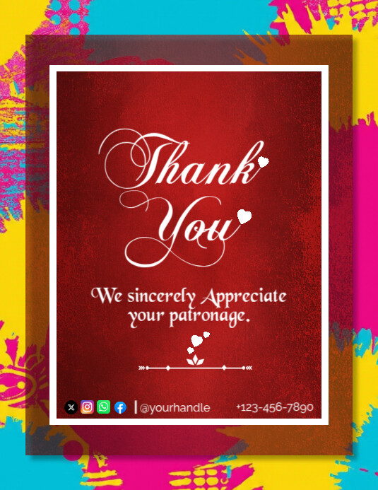 Copy of Red Professional Thank You We Sincerely Appreciate Your ...