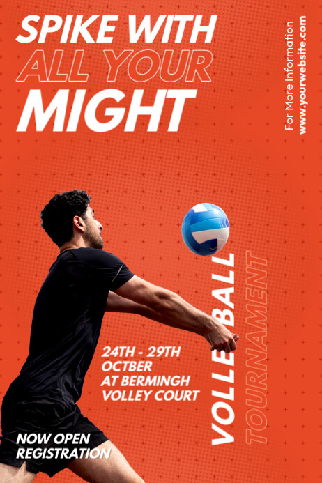 Copy of Red Professional Volleyball Poster | PosterMyWall