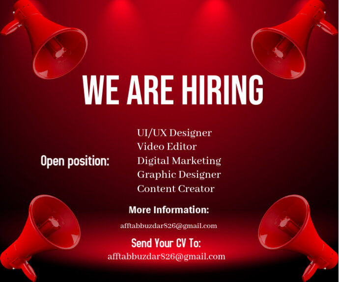 Copy of Red Professional We Are Hiring Job Banners Medium Rectangle ...