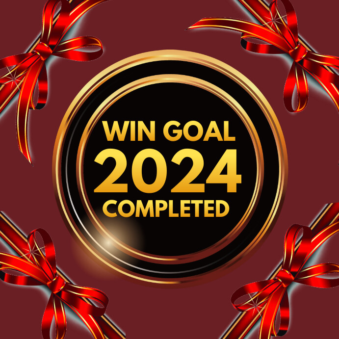 Red Professional Win Goal Instagram Post Template | PosterMyWall