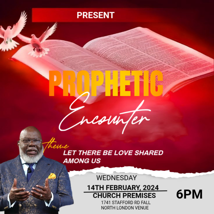 Copy of Red Prophetic Church Event Instagram Post | PosterMyWall