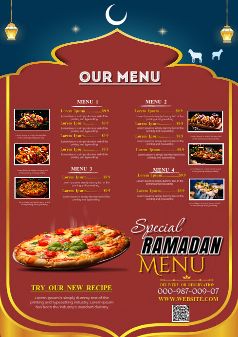 Copy of Red Ramadan Menu A1 | PosterMyWall