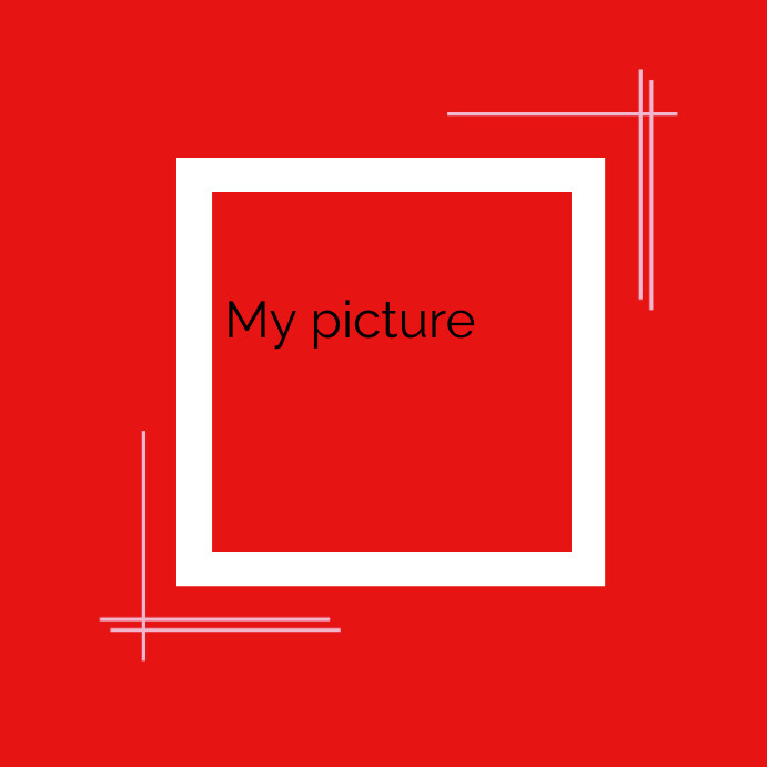 Red Red Frame Instagram Post Templat | PosterMyWall