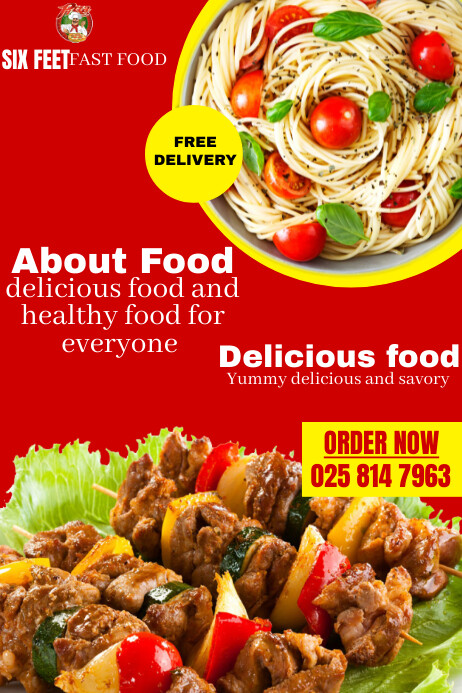 Copy of Red Restaurant And Bar Poster | PosterMyWall