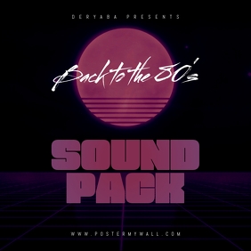 Sunset Retro 80's CD Cover Art Template | PosterMyWall
