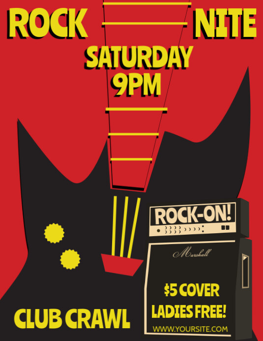 Copy of Red Rock Nite Ad Flyer Flyer (us Letter) | PosterMyWall