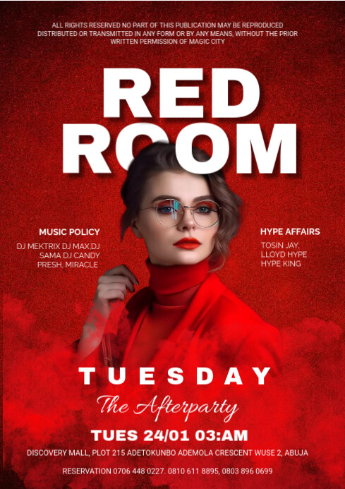 Red Room Party Template | PosterMyWall