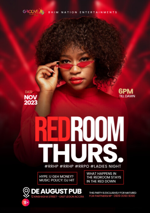 Copy of Red Room Party Poster | PosterMyWall