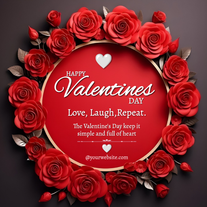 Plantilla de Red rose beautiful Valentine's Day | PosterMyWall