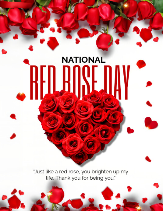 Red rose day Template | PosterMyWall