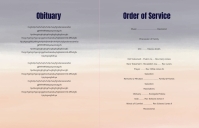 Gold Leaf Obituary Inside Template | PosterMyWall