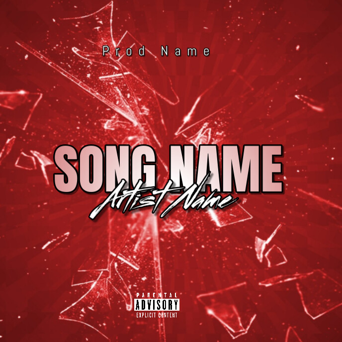 Red Sad Albu Album Cover Template | PosterMyWall