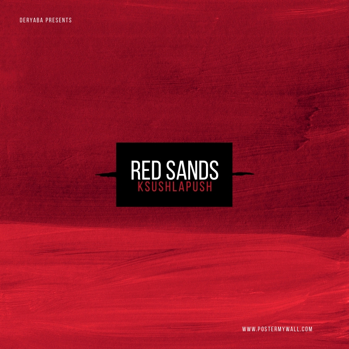 Red Sand Abstract Art Texture Album CD Cover Template | PosterMyWall