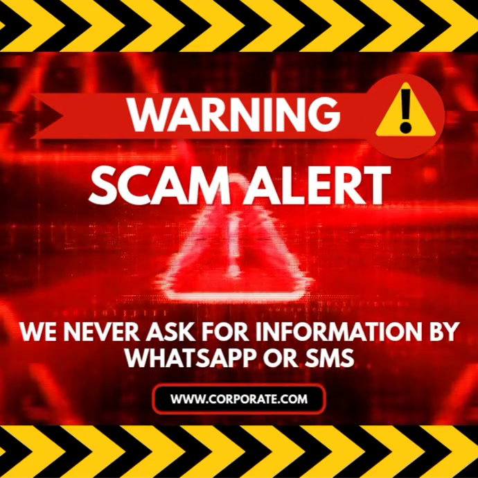 Red Scam Alert Warning Instagram Post Template | PosterMyWall