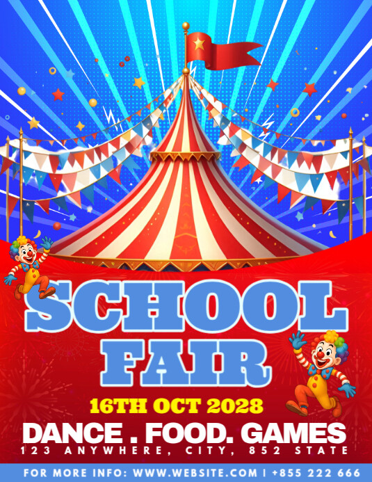 Red School Fair Flyer (us Letter) Template | PosterMyWall