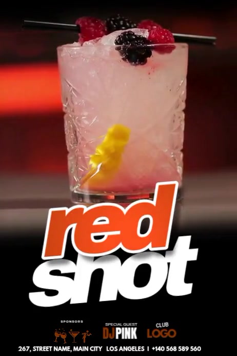 Copy of Red Shot Party Video | PosterMyWall