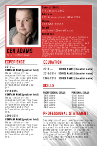 Simple Professional Resume/CV poster flyer template | PosterMyWall